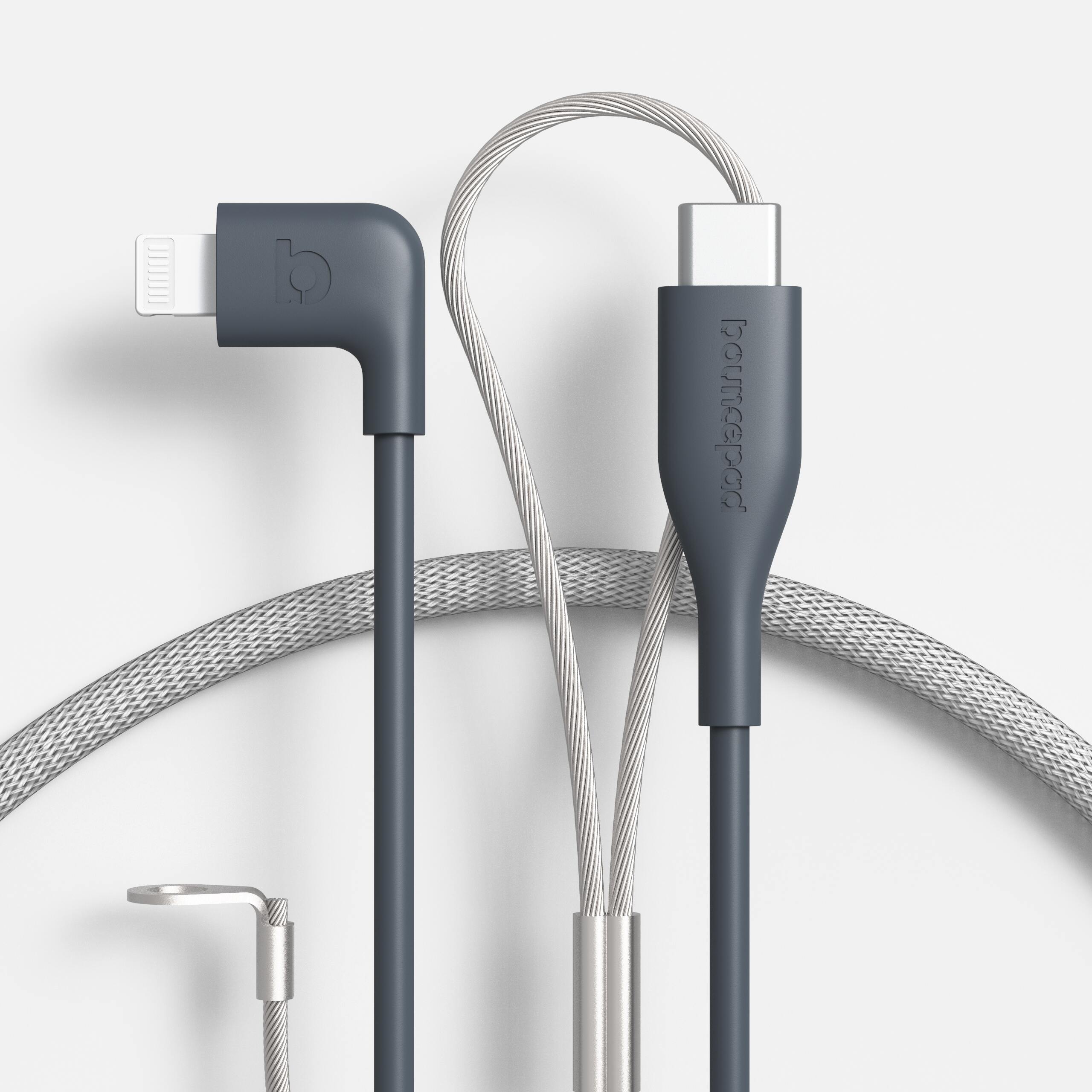 Reinforced Lightning to USB-C 2m Cable | Bouncepad